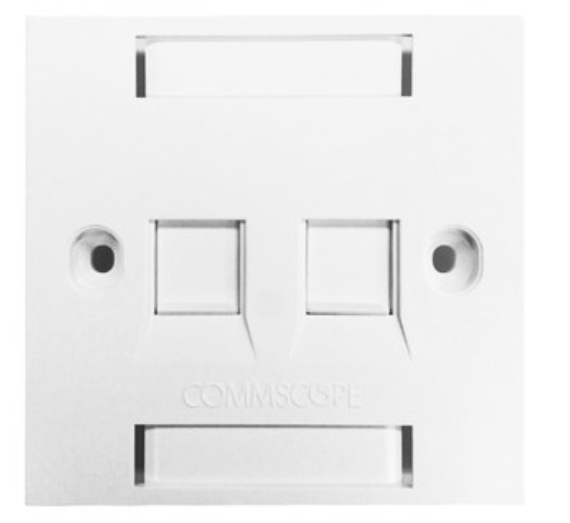 Wellent 偉倫 | CommScope(AMP) 2-Port Ethernet Network Wallplate Faceplate ...