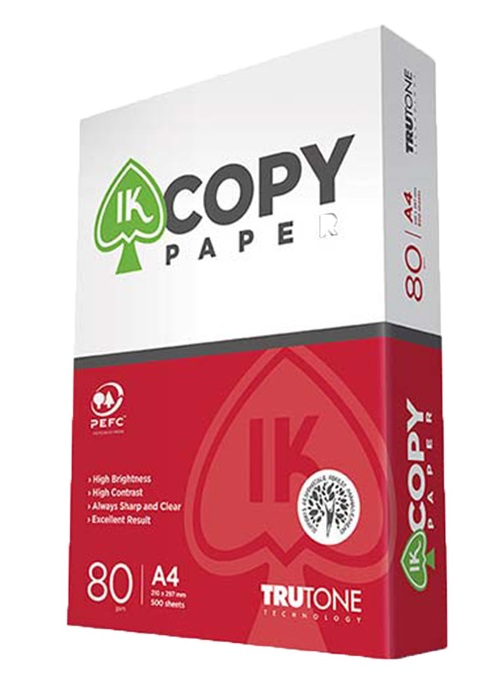 Wellent 偉倫 | IK Copy Paper A4 80gsm 500Sheets #3625-IKP-04-00 (5P)
