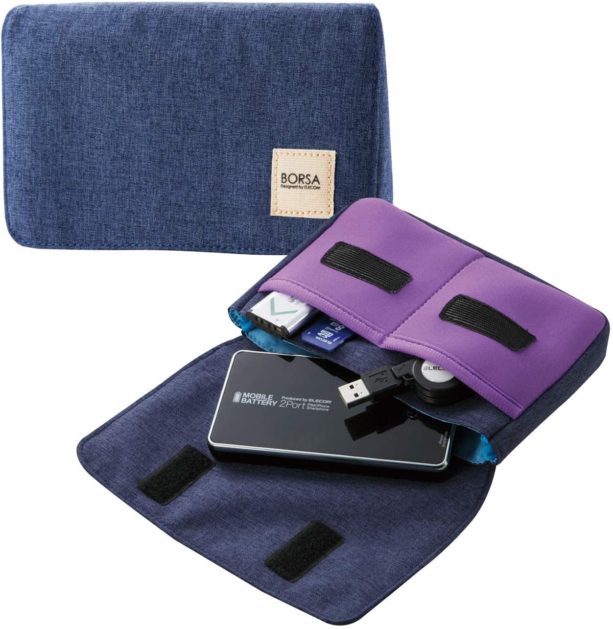 Wellent 偉倫 | Elecom Gadget M Size Pouch (Navy)