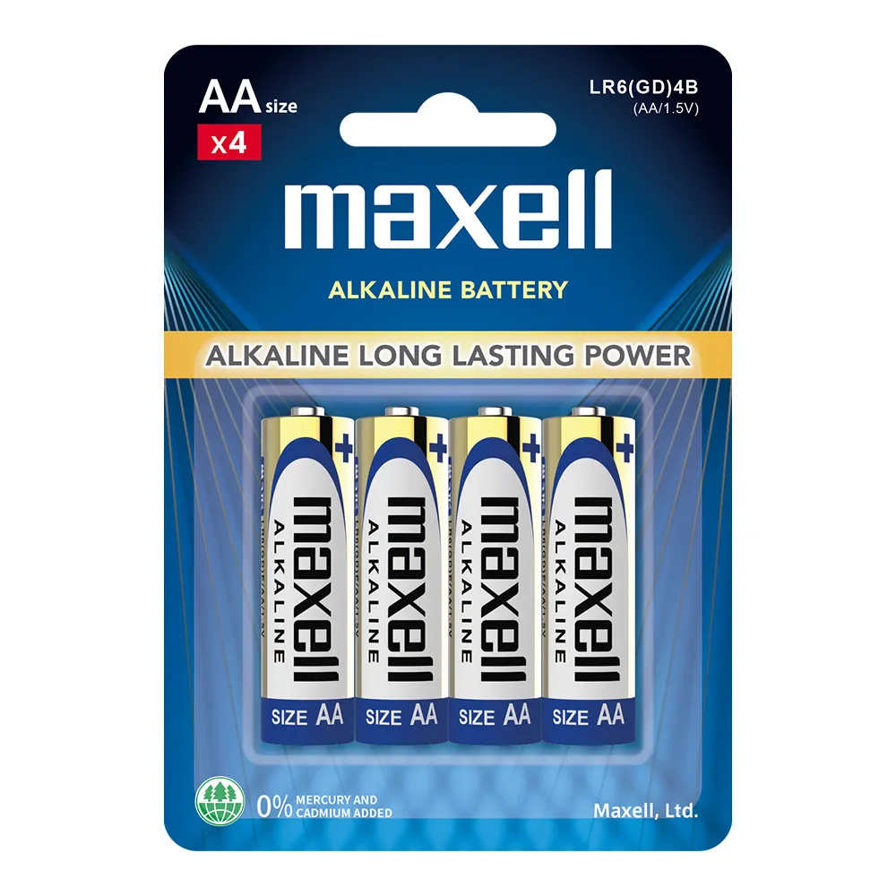 Wellent 偉倫 | Maxell LR6(GD) 4B 2AA 1.5V 4pcs Alkaline Battery 4902580163839